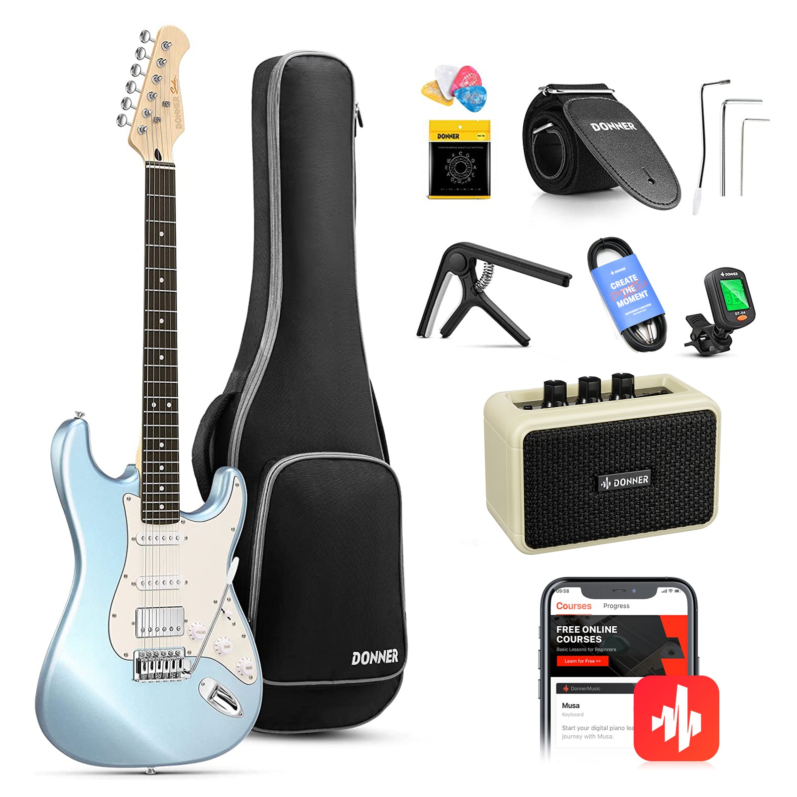 Donner DST-152: Guitarra Eléctrica con Sonido Versátil